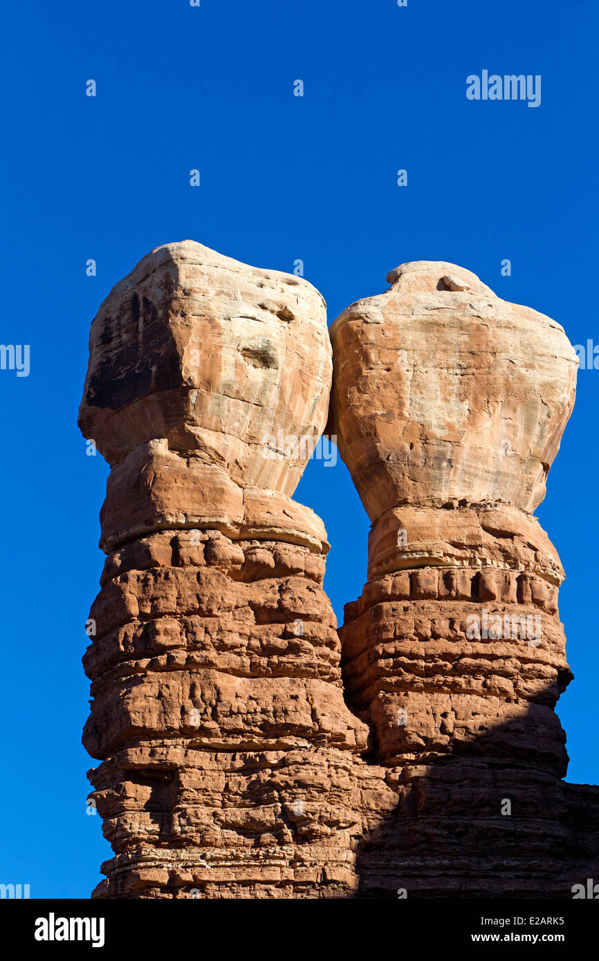 United States, Utah, Bluff area, Twin Rocks Stock Photo - Alamy