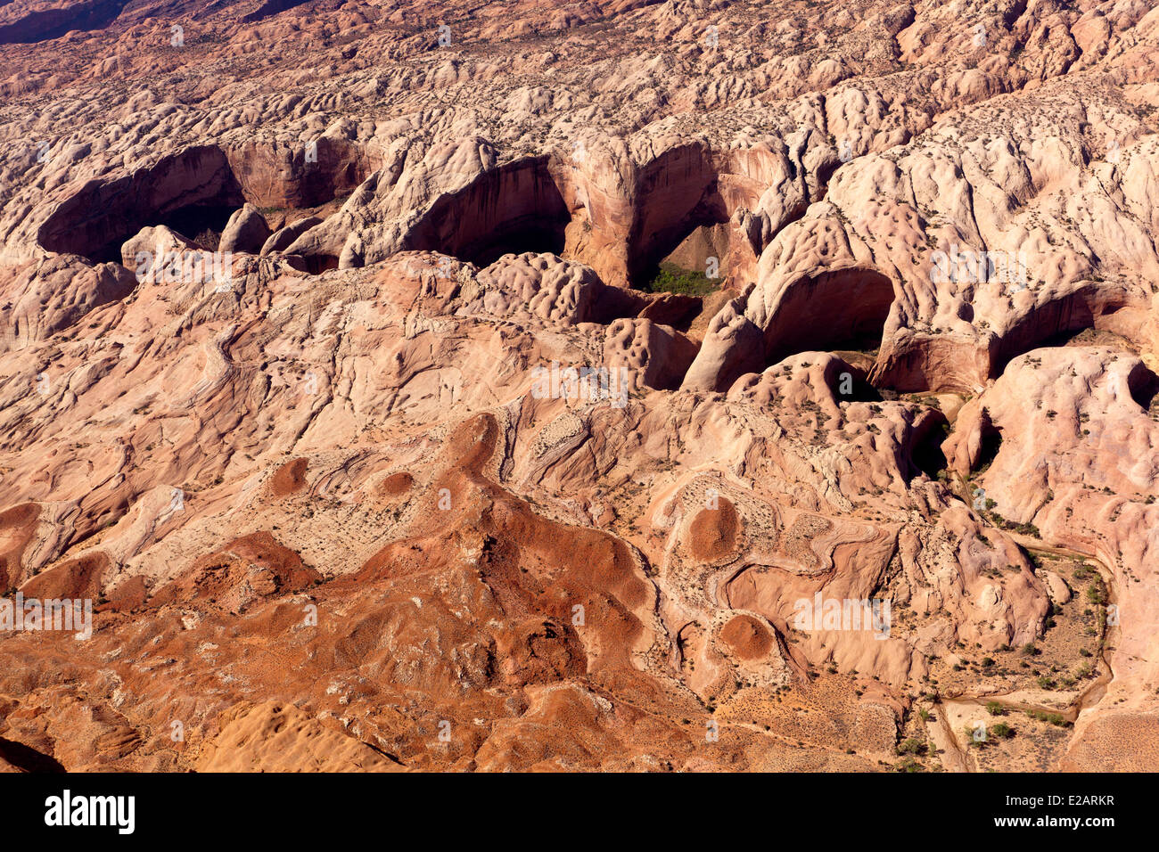 United States, Utah, Capitol Reef National Park, rock piles made of ...