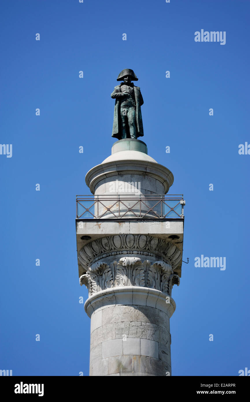 France, Pas de Calais, Wimille, column of the Grande Armee topped by ...