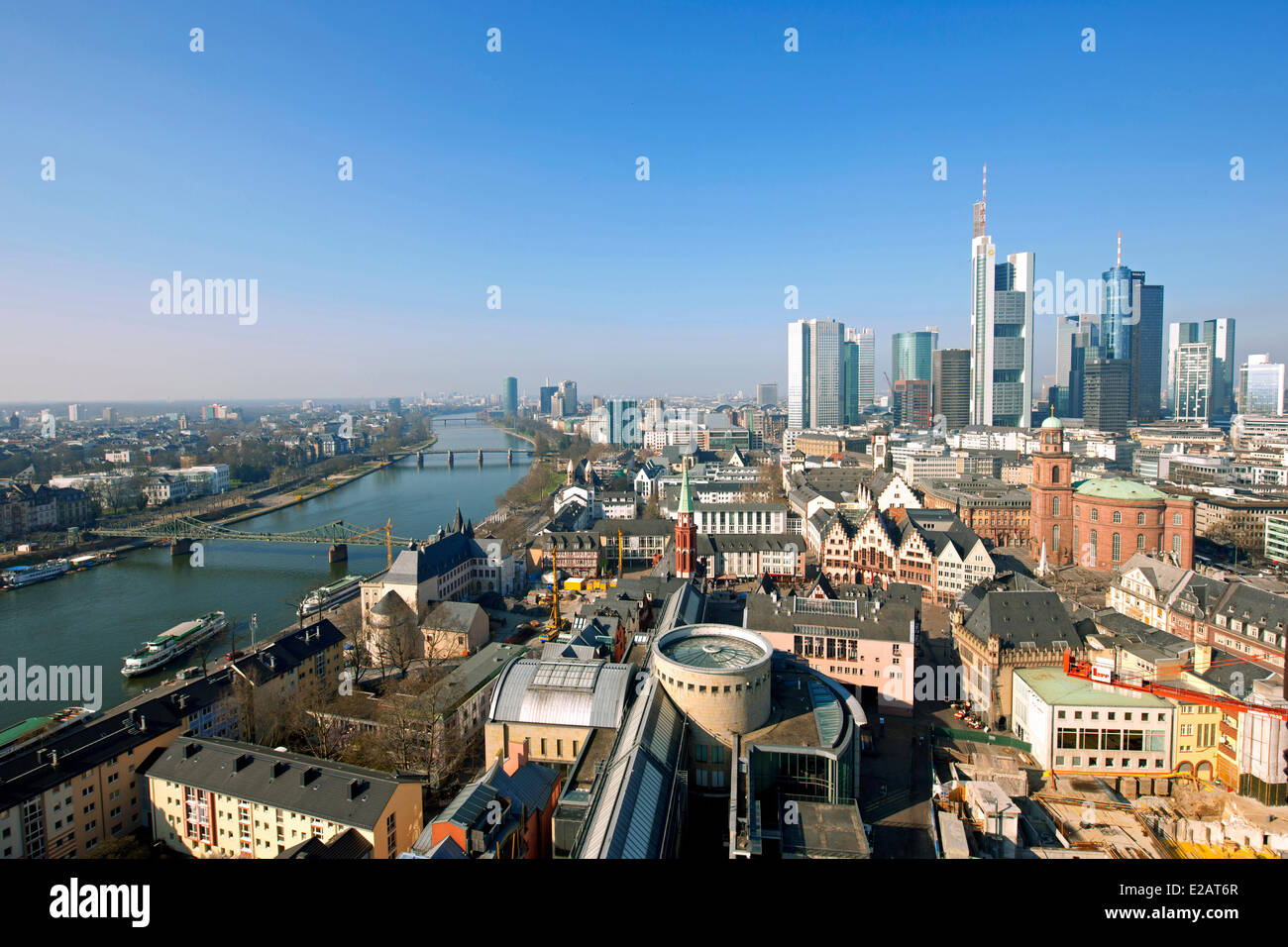 Germany, Hesse, Frankfurt am Main, general View from the top of St ...