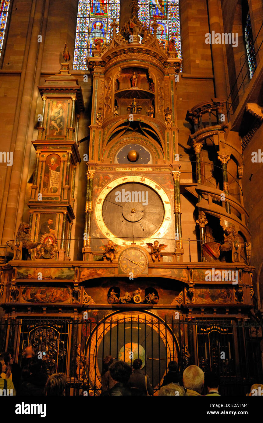 France, Bas Rhin, Strasbourg, Notre Dame Cathedral, the Astronomical ...