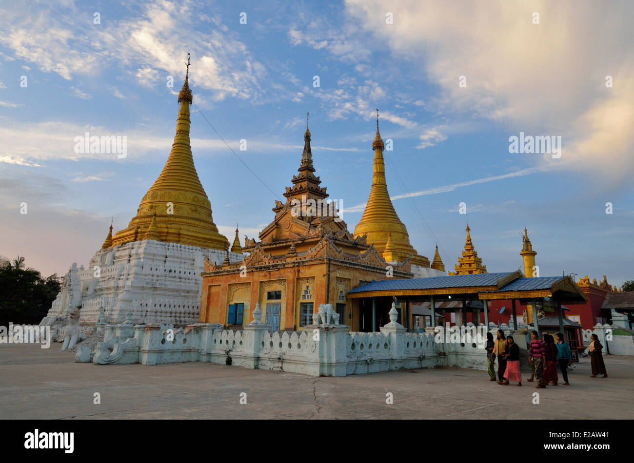 Myanmar (Burma), Sagaing Division, Shwebo, Chanthan Gy Pagoda Stock ...