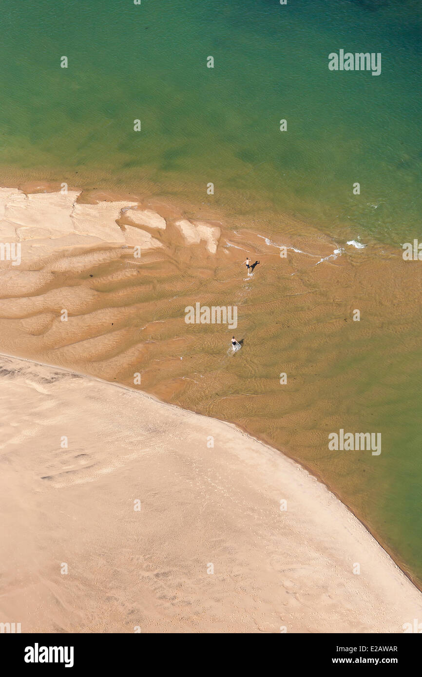 France, Vendee, Talmont Saint Hilaire, Veillon beach (aerial view Stock ...