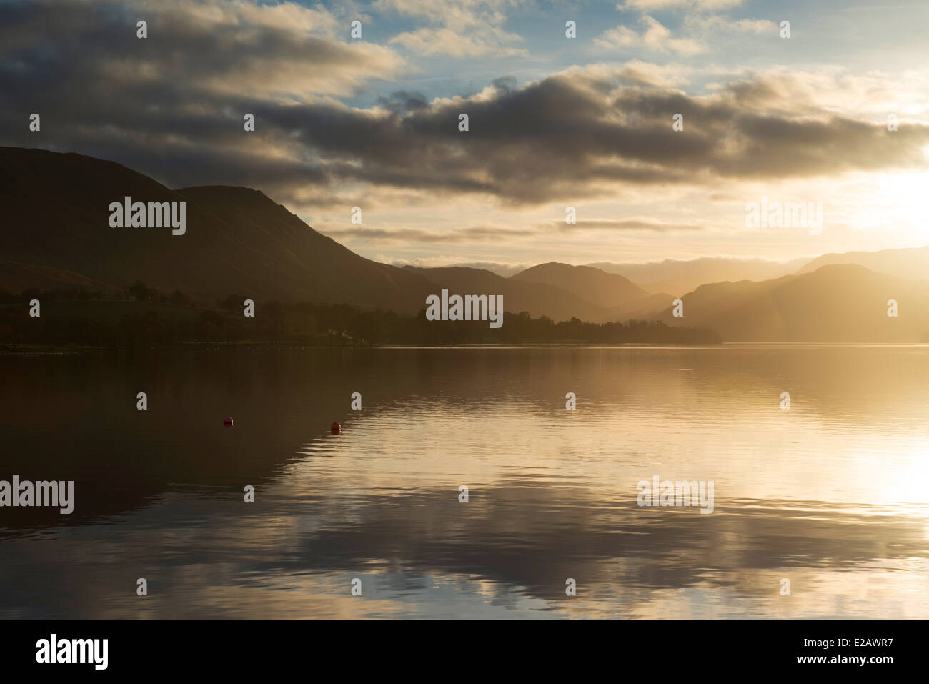 Sunset on Ullswater, Lake District Cumbria England UK Stock Photo - Alamy