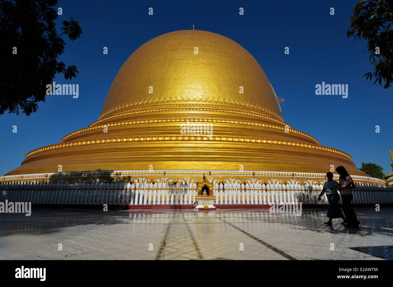 Myanmar (Burma), Sagaing Division, old city of Sagaing, stupa of Paya ...