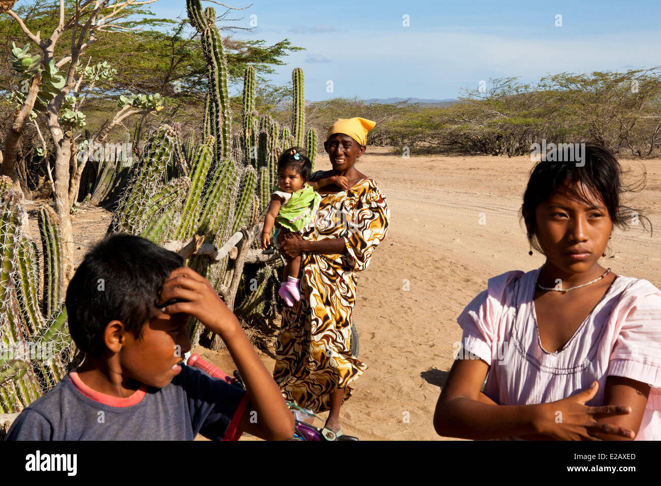 Colombia, Guajira Department, Wayuu people living inside the Guajira ...