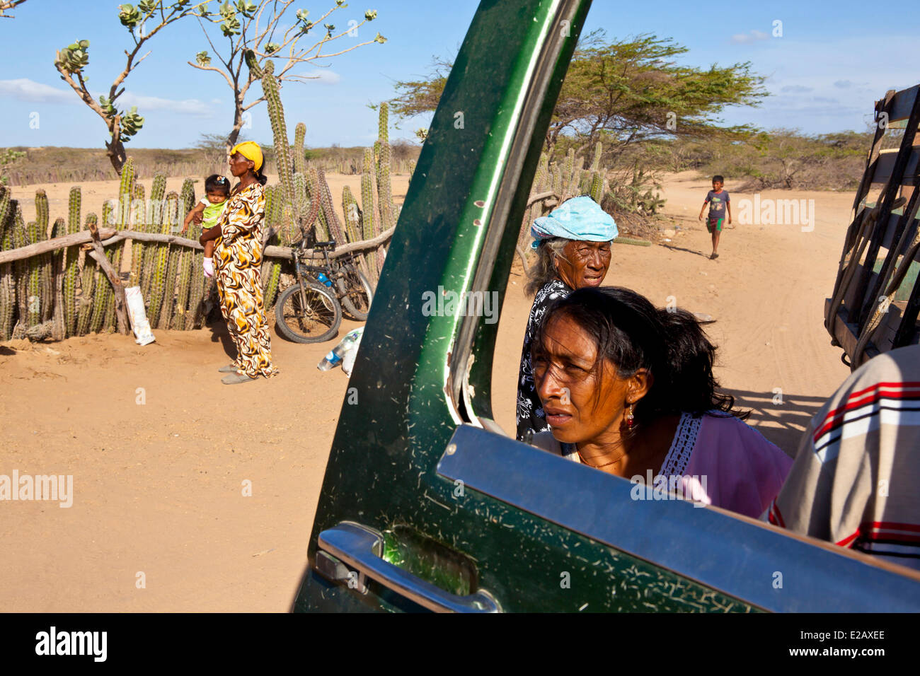 Colombia, Guajira Department, Wayuu people living inside the Guajira ...
