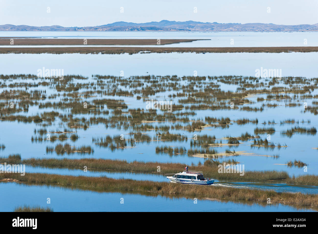 Peru, Puno Province, Titicaca lake, the highest navigable lake in the ...