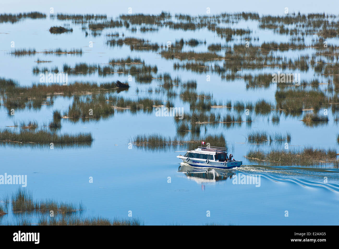 Peru, Puno Province, Titicaca lake, the highest navigable lake in the ...