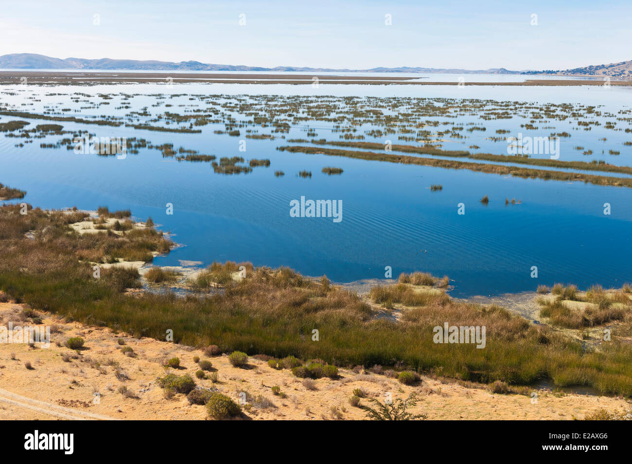 Peru, Puno Province, Titicaca lake, the highest navigable lake in the ...