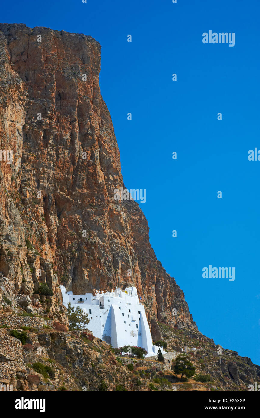 Greece, Cyclades, Amorgos Island, Hozoviotissa monastery Stock Photo ...
