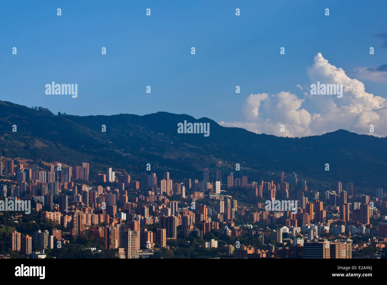 Colombia, Antioquia Department, Medellin, general view af a residential ...