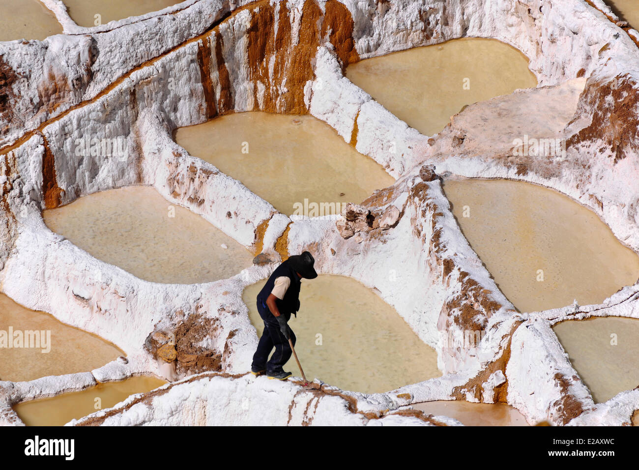 Peru, Cuzco Province, Incas sacred valley, Maras salt marshes in ...
