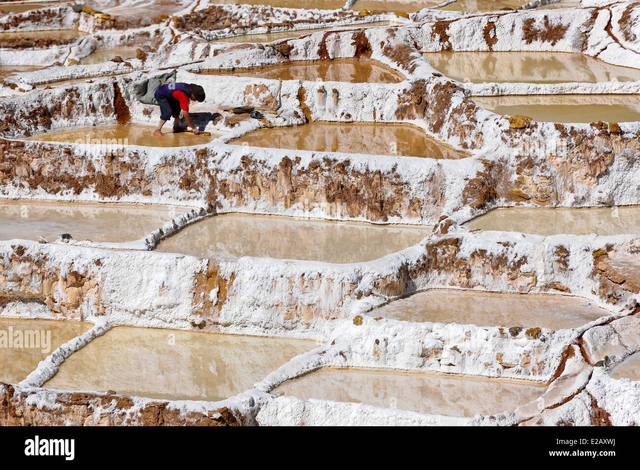 Peru, Cuzco Province, Incas sacred valley, Maras salt marshes in ...