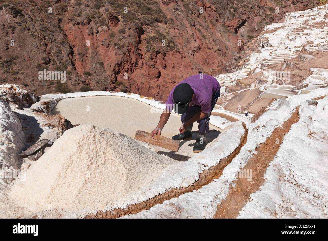 Peru, Cuzco Province, Incas sacred valley, Maras salt marshes in ...