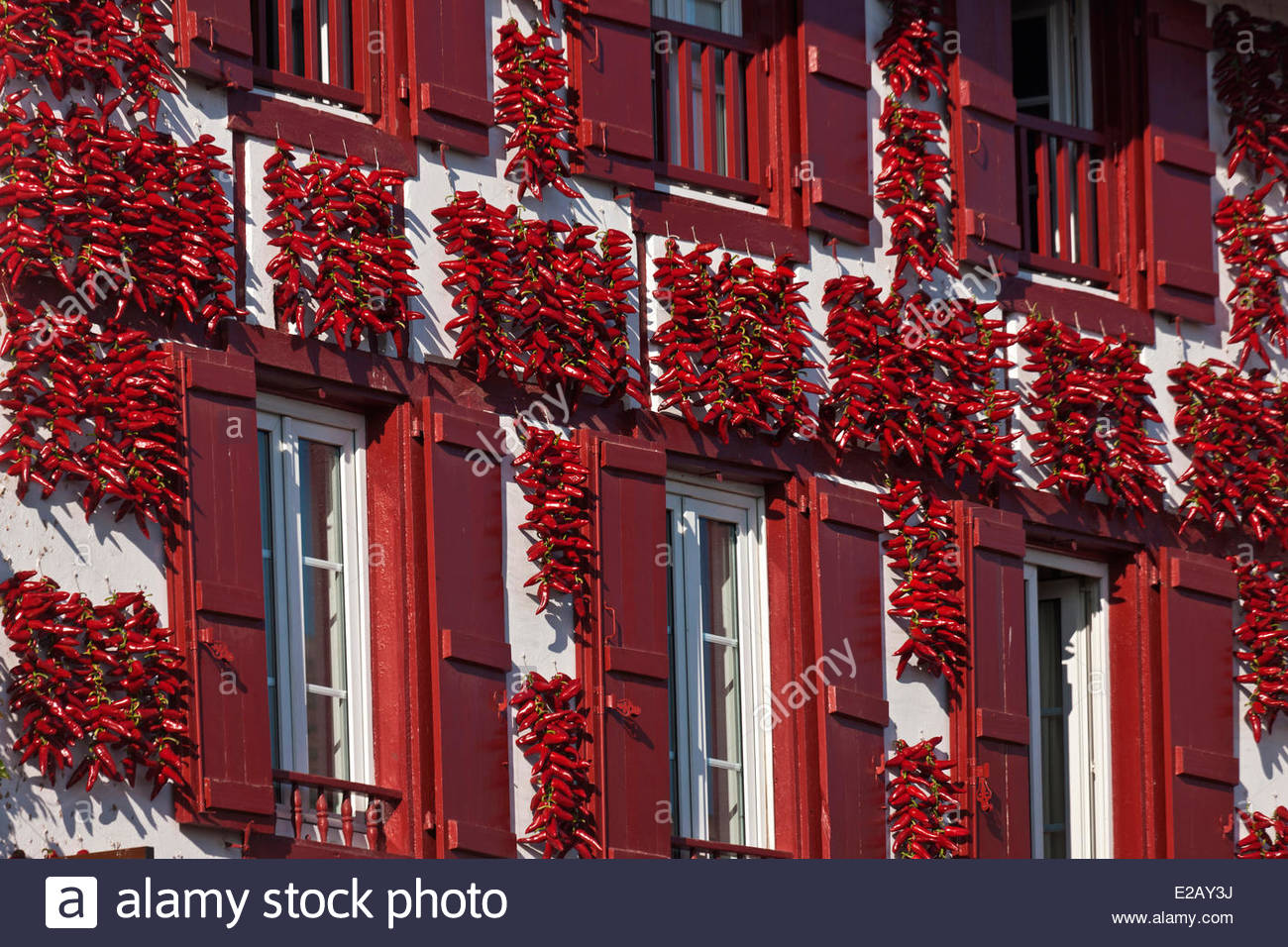 France, Pyrenees Atlantiques, Pays Basque, Espelette, Espelette Stock ...