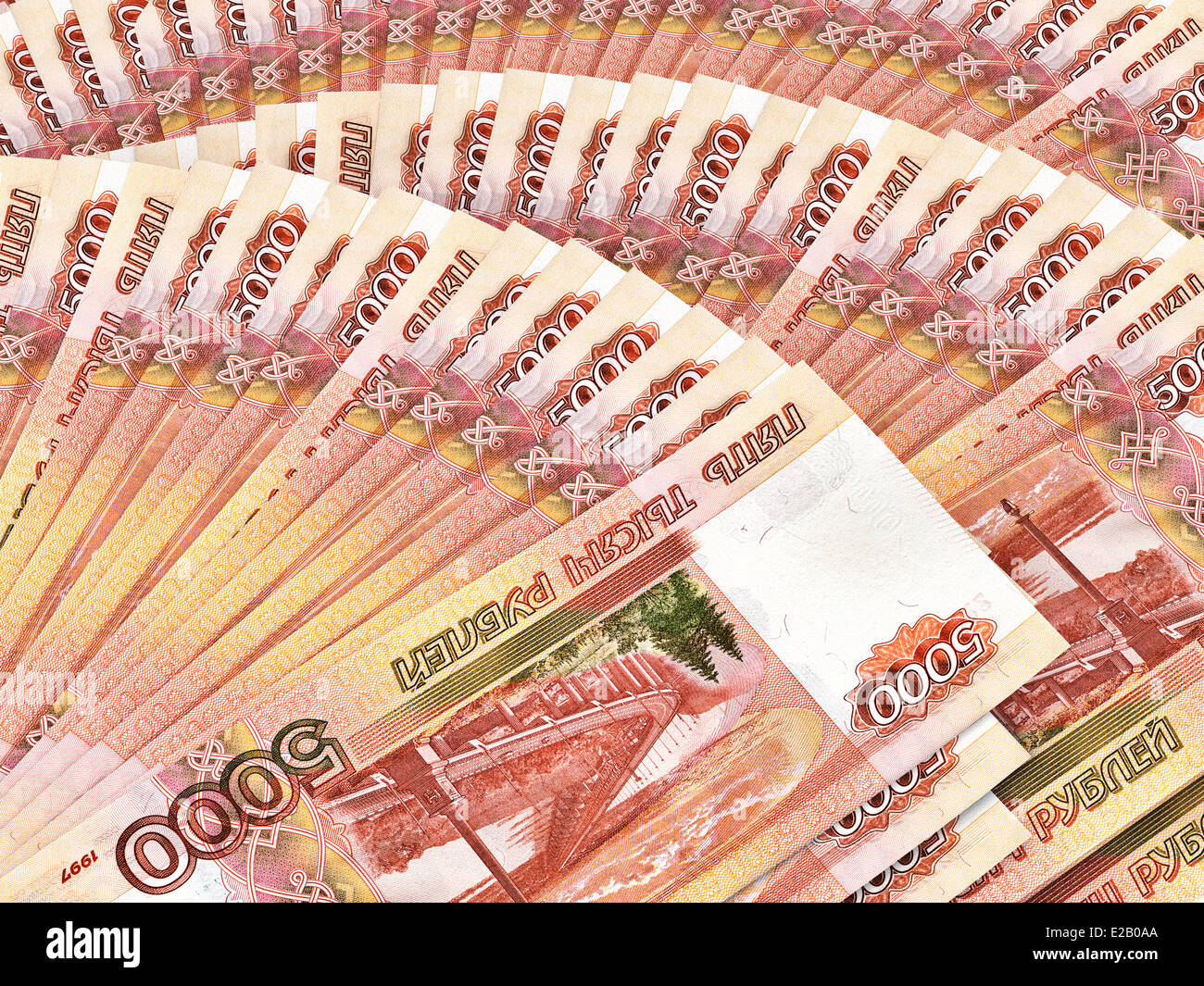 Heap of russian ruble banknotes Stock Photo - Alamy