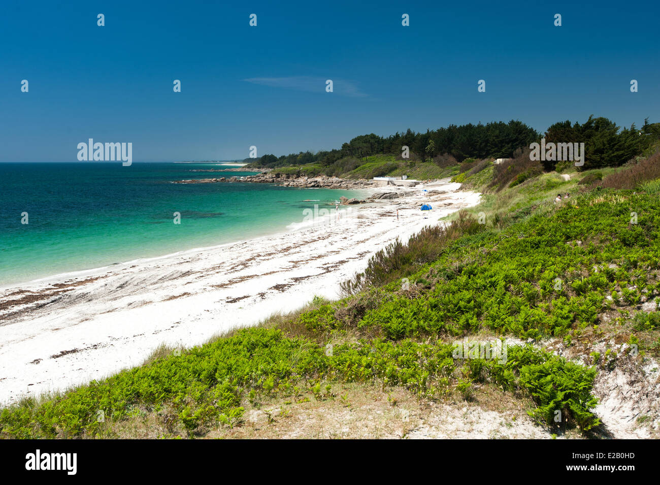 France, Finistere, Fouesnant, beach of Beg Meil Stock Photo - Alamy