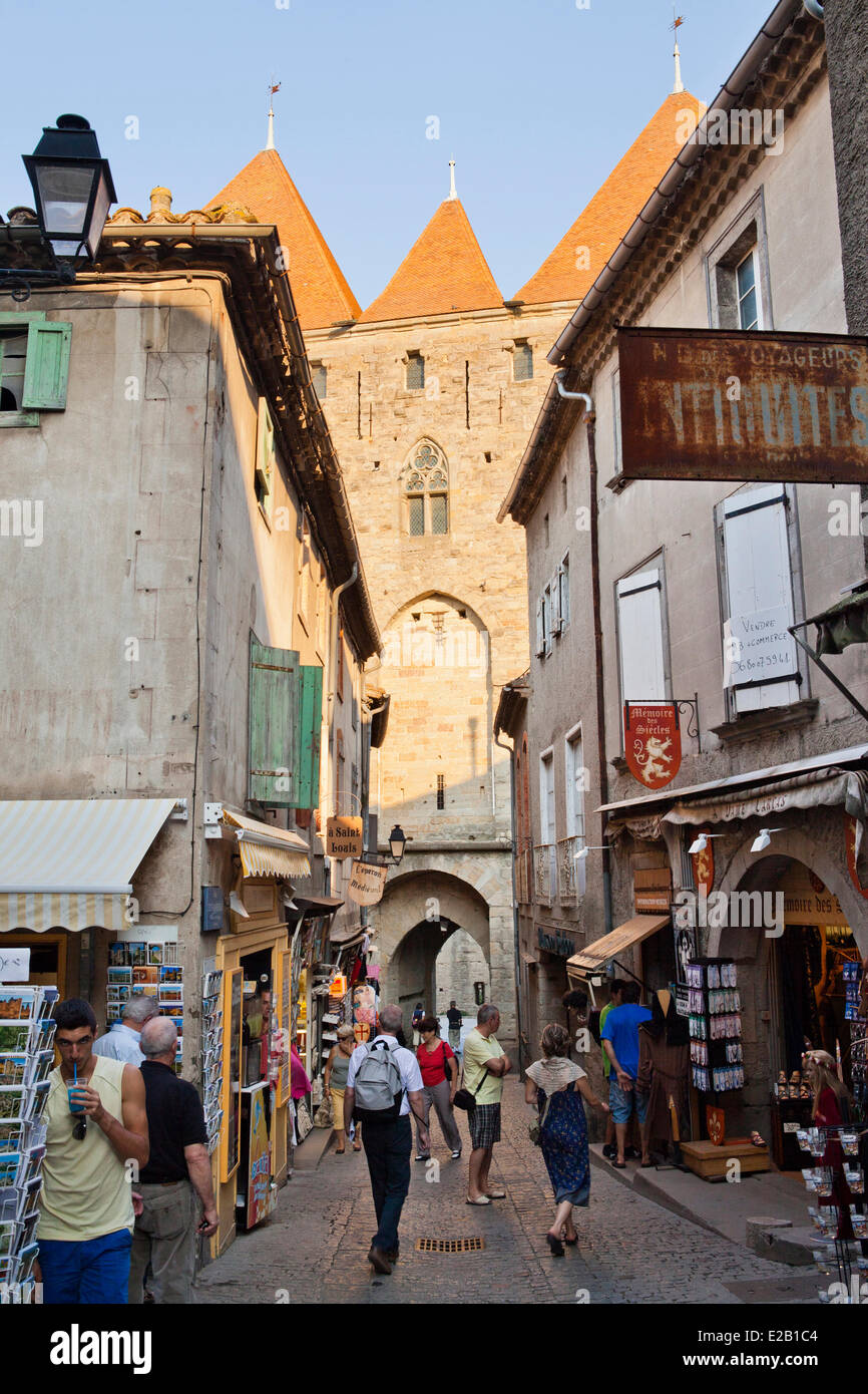 France, Aude, Carcassonne, medieval town listed as World Heritage by ...