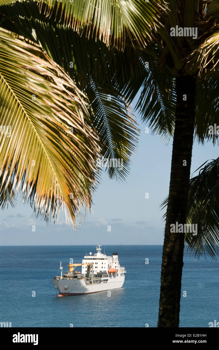 France, French Polynesia, Marquesas islands, Fatu Hiva island, Omoa Bay ...