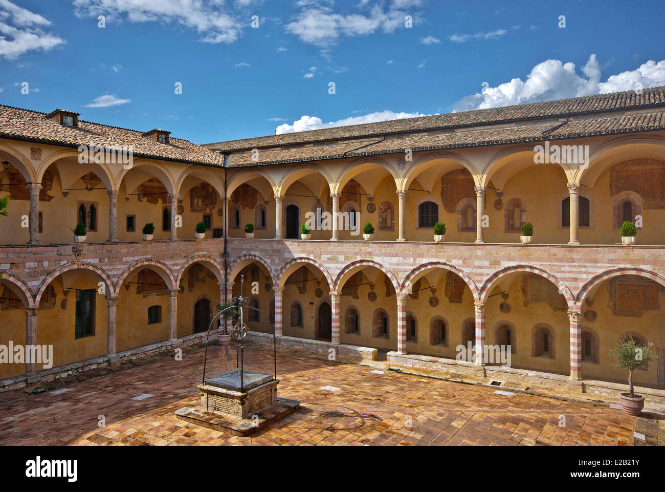 Italy, Umbria, Assisi, Basilica of St Francis 12th century, listed as ...