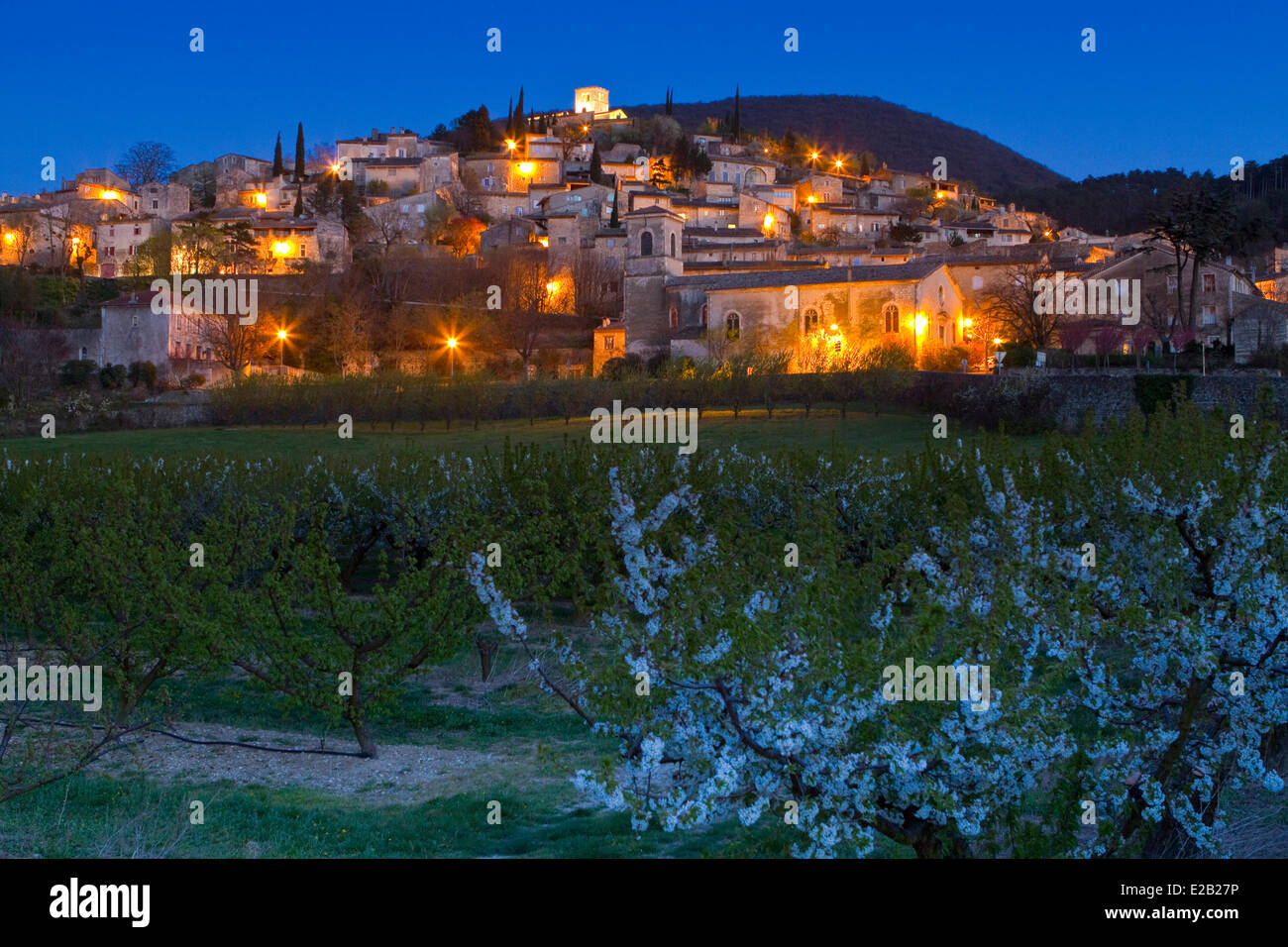 France, Drome, Drome Provencale, Mirmande, labeled Les Plus Beaux Villages de France (The Most ...