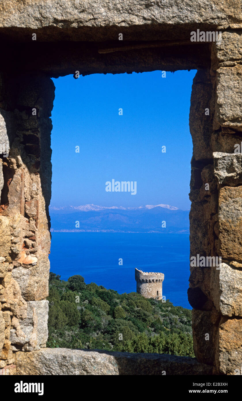 France, Corse du Sud, Coti Chiavari, Genoese tower of Capo di Muro ...
