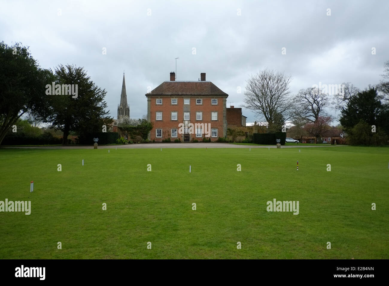 sherborne manor and church Stock Photo - Alamy