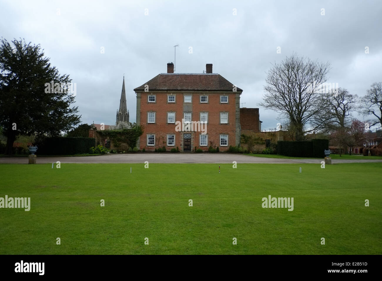 sherborne manor and church Stock Photo - Alamy