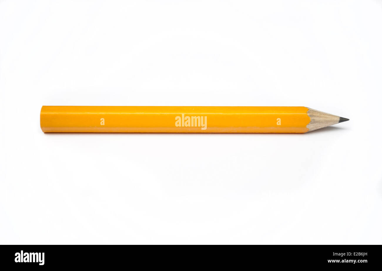 Pencil on White Background Stock Photo - Alamy