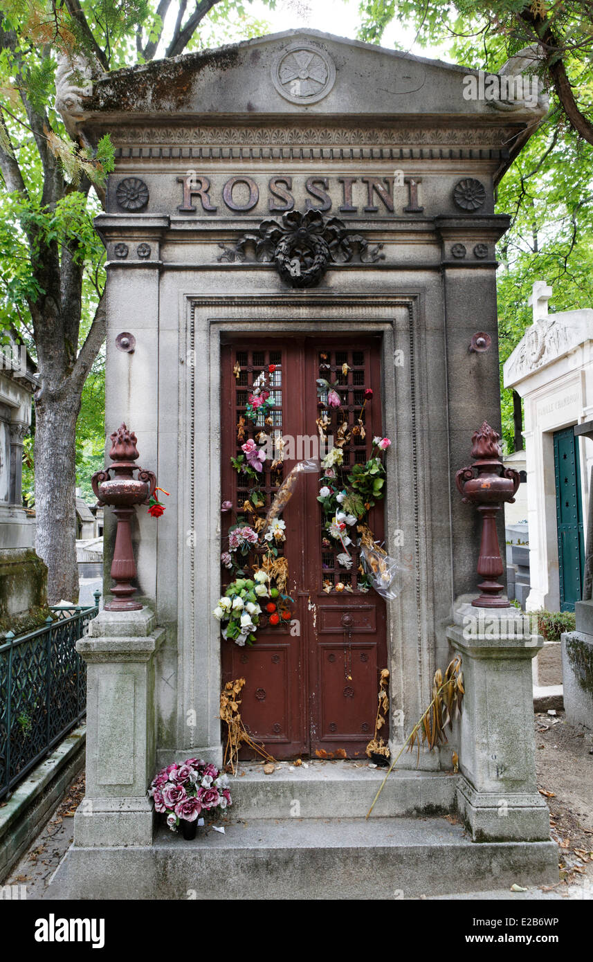 France, Paris, Pere Lachaise cemetery, tomb of Gioachino Antonio ...