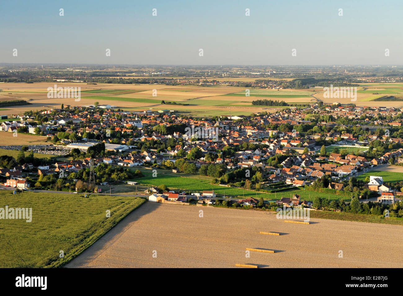 France, Pas de Calais, Loos en Gohelle, view of Loos en Gohelle from ...