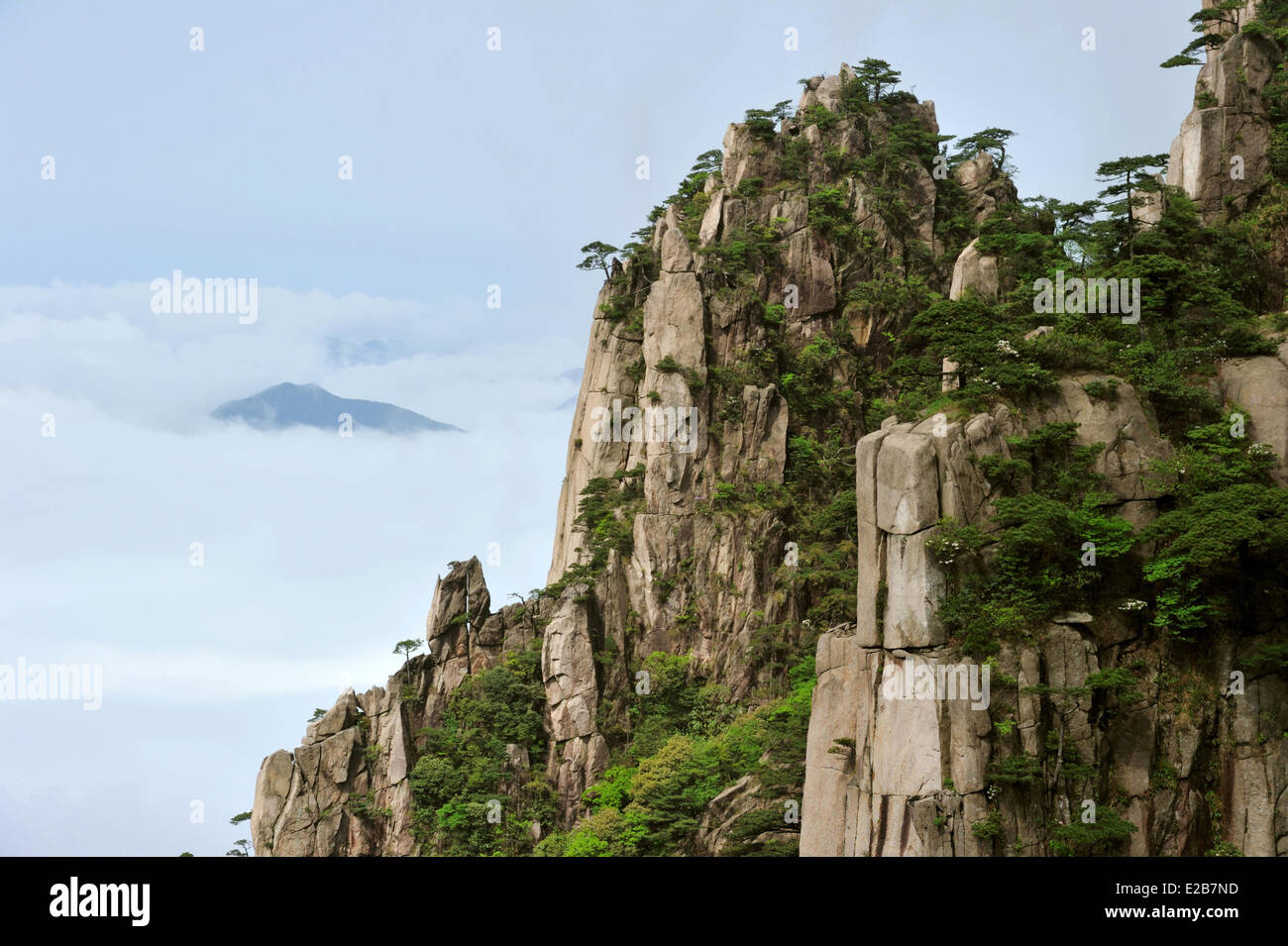 China, Anhui province, Huangshan mountain (Yellow mountains), listed as World Heritage by UNESCO ...