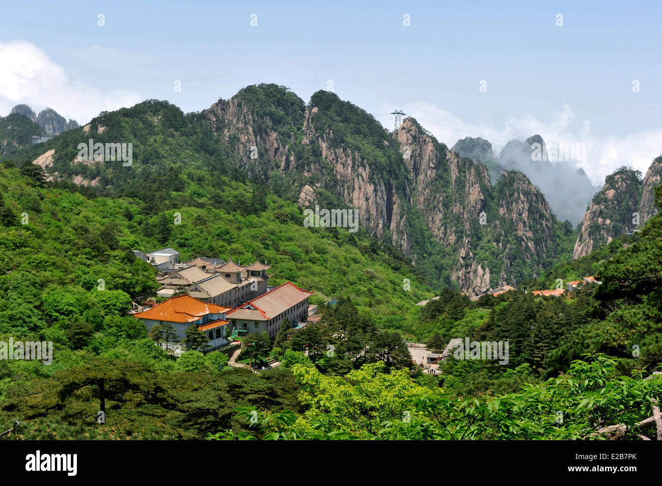 China, Anhui province, Huangshan mountain (Yellow mountains), listed as ...