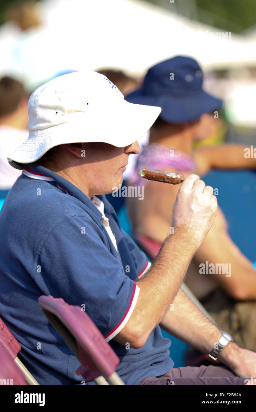 Man eating ice cream Stock Photo - Alamy