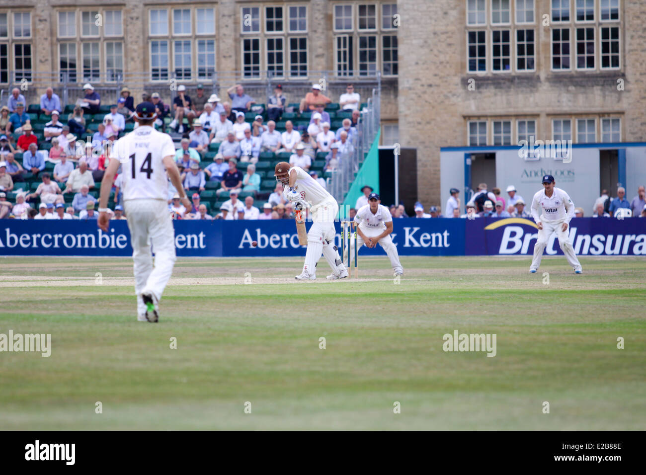 Men playing cricket at a match during the Cheltenham Cricket festival ...