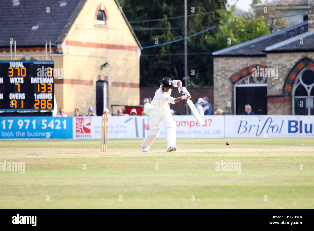 Men playing cricket at a match during the Cheltenham Cricket festival ...