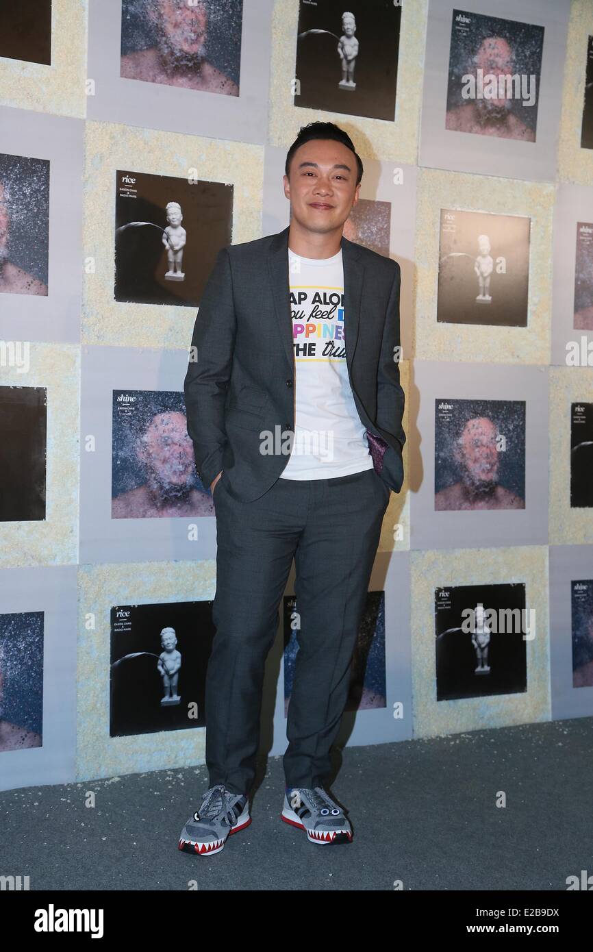 Taipei, China. 17th June, 2014. Singer Eason Chan promotes his new ...