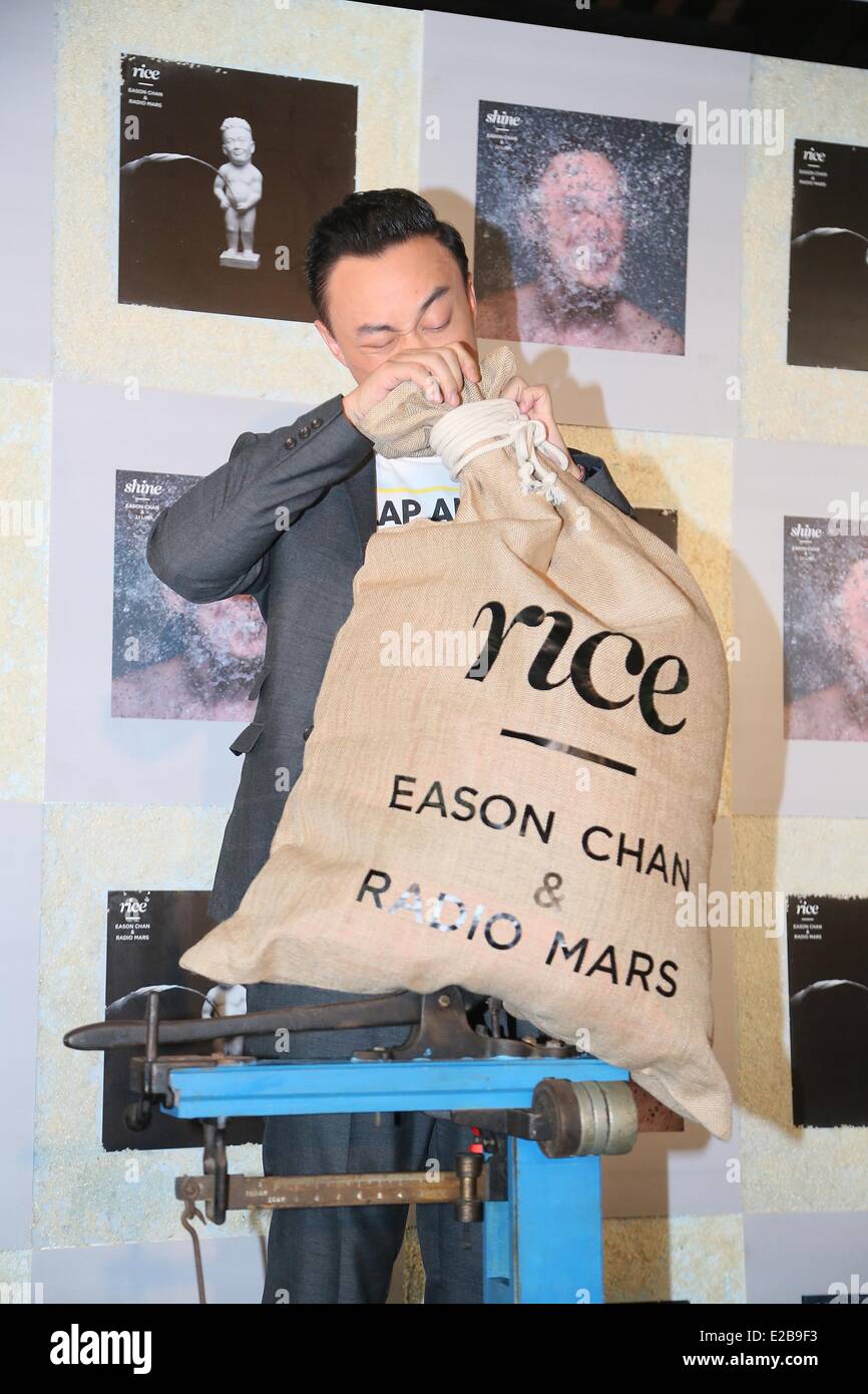 Taipei, China. 17th June, 2014. Singer Eason Chan promotes his new ...