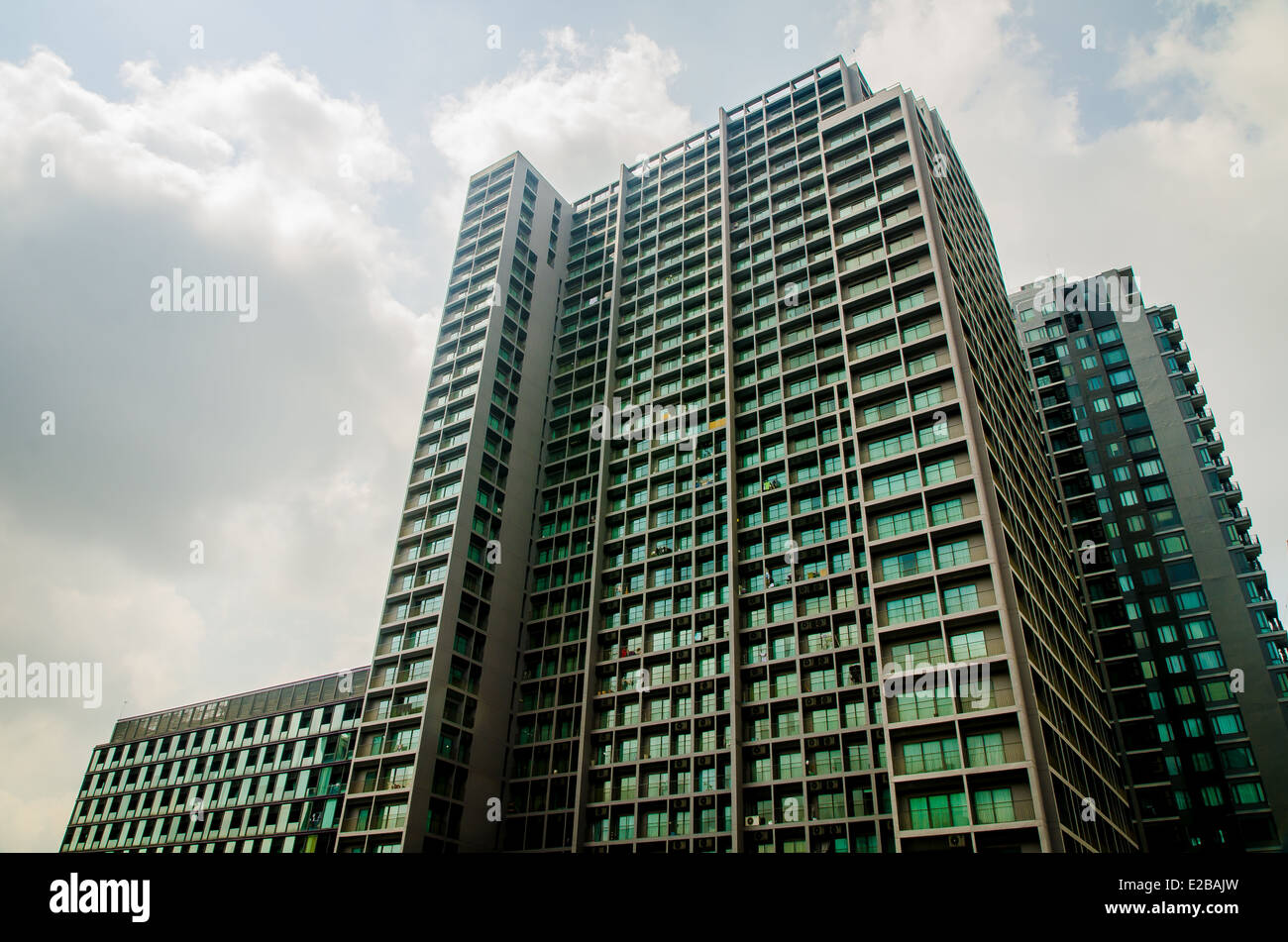 Building on sky background, city Stock Photo - Alamy