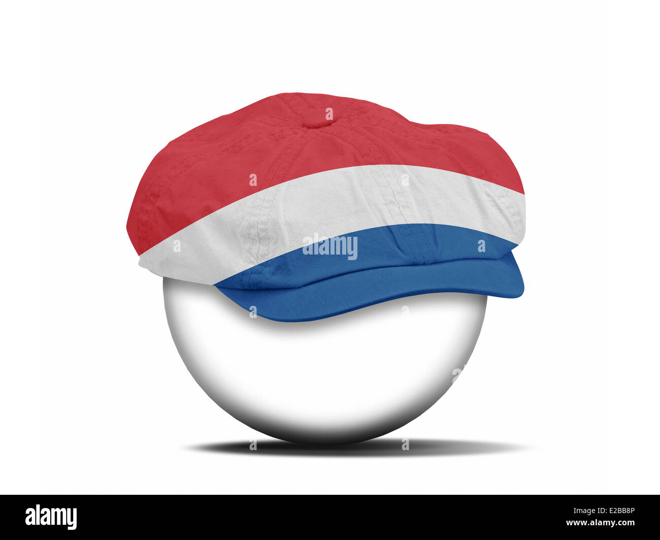 fashion hat on white with the flag of Netherlands - clipping path for ...