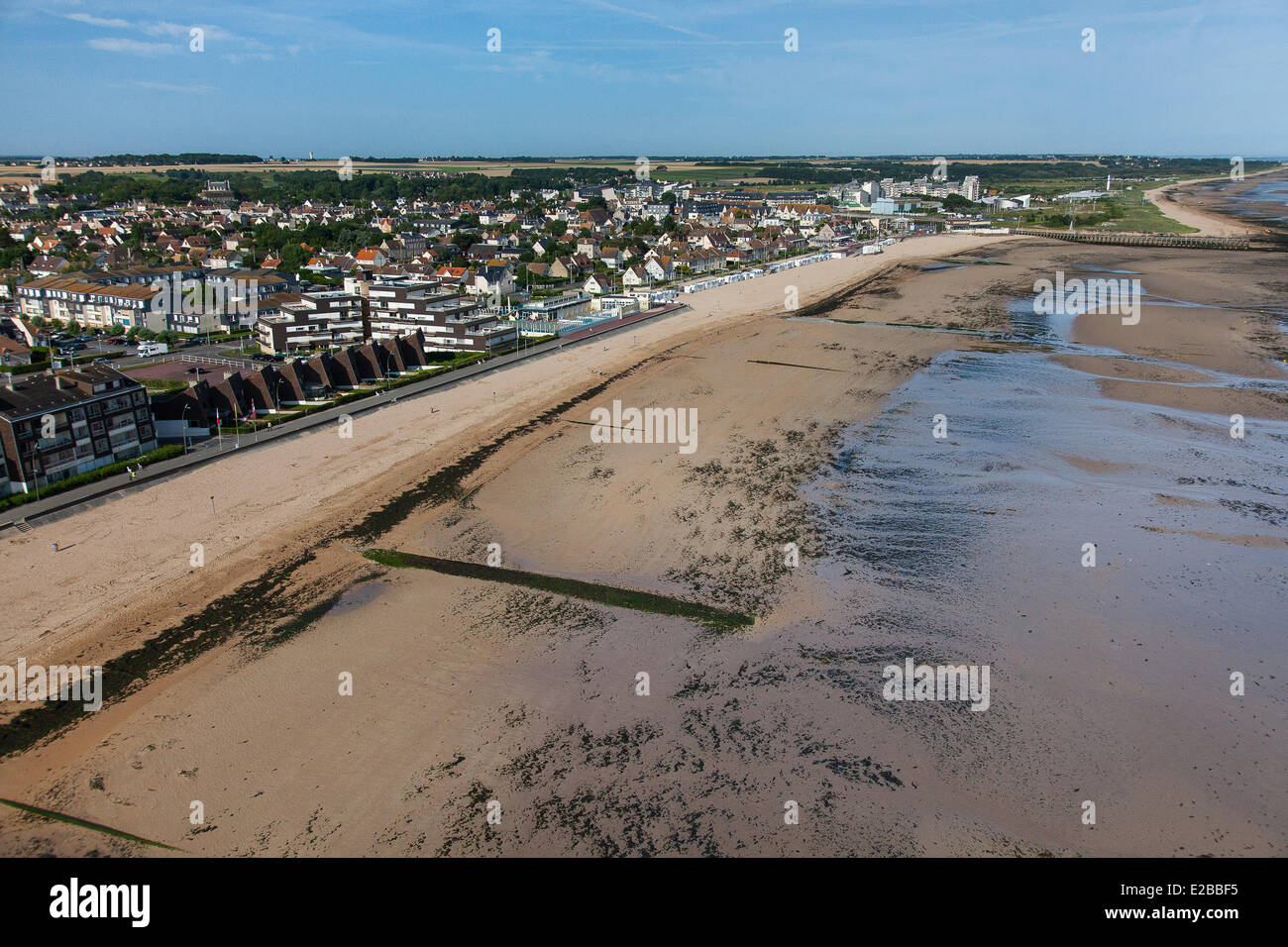 France, Calvados, Courseulles sur Mer, Juno Beach (aerial view Stock ...
