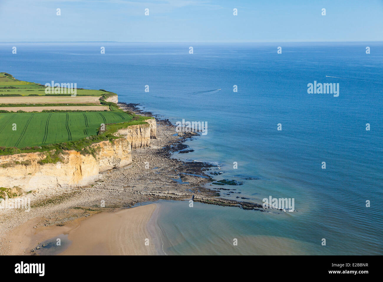 France, Calvados, Englesqueville la Percee (aerial view Stock Photo - Alamy
