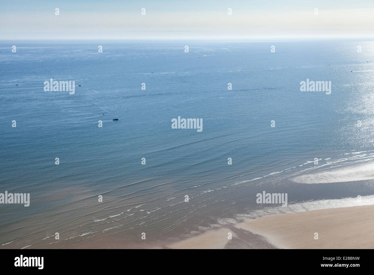 France, Calvados, Vierville sur Mer, Omaha Beach, relic of the Mulberry ...