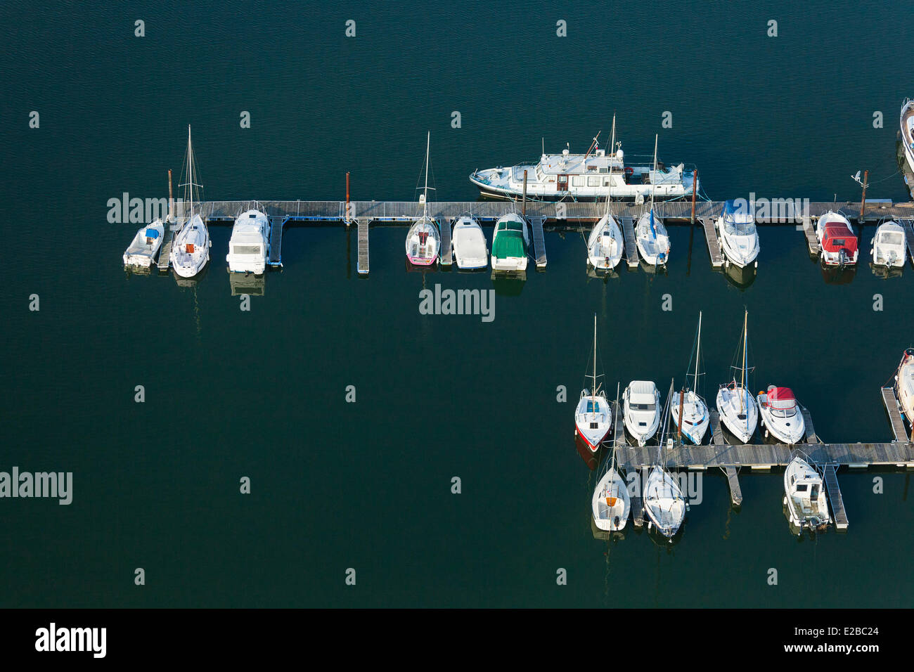 France, Eure, Venables, marina (aerial view Stock Photo - Alamy