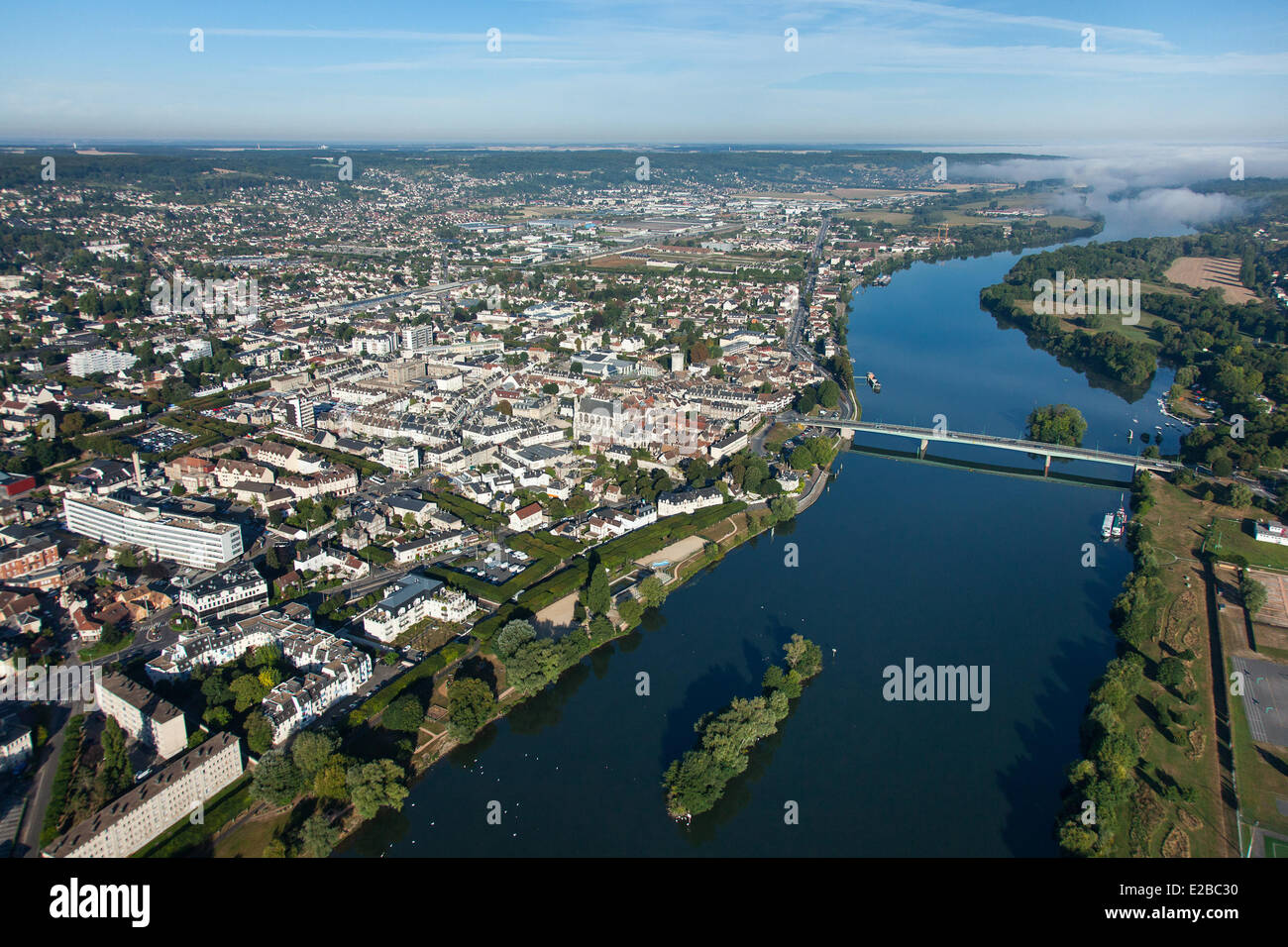 France, Eure, Vernon, along the Seine (aerial view Stock Photo - Alamy