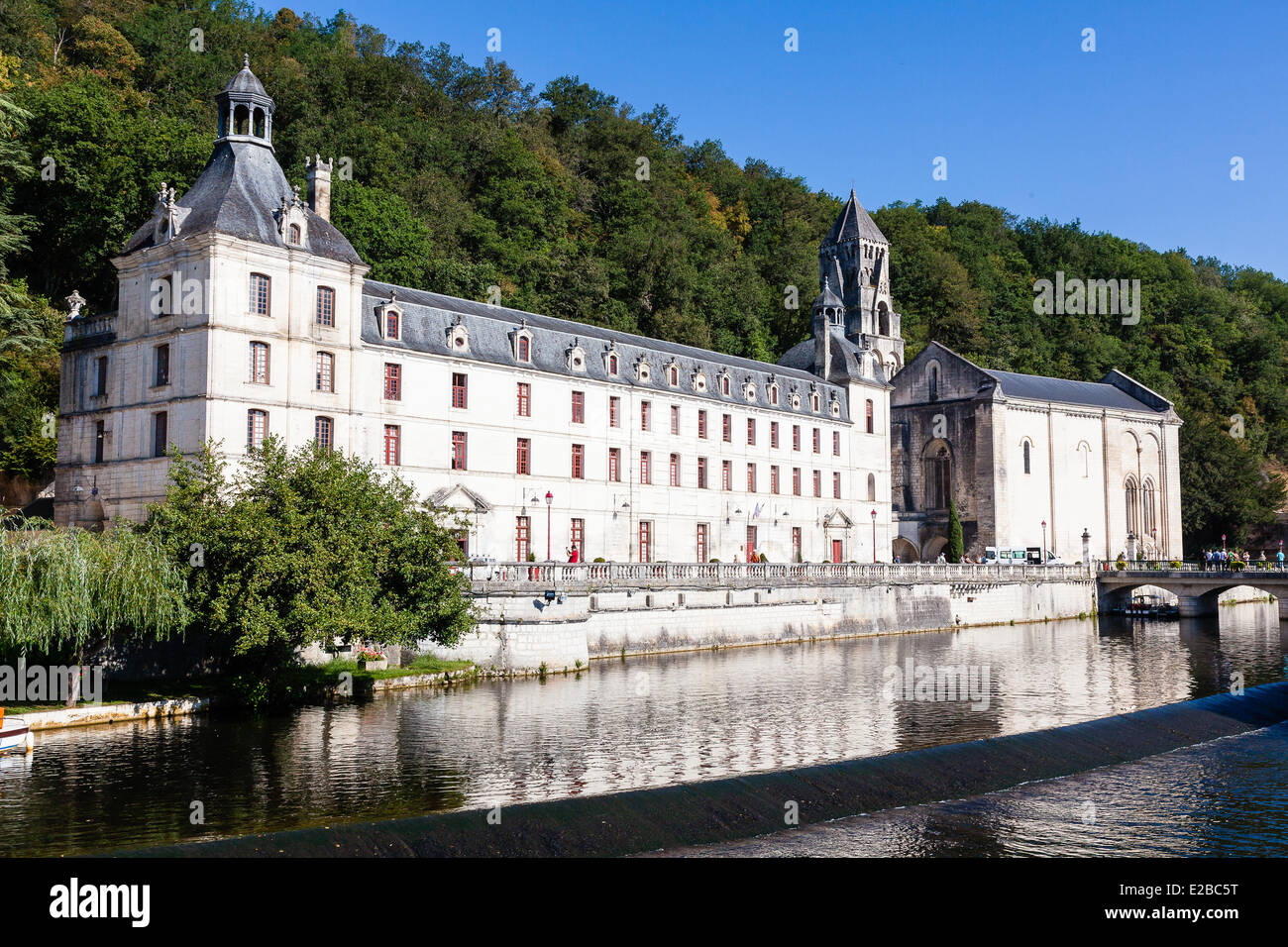 France, Dordogne, Perigord Vert, Brantome, Saint Pierre abbey Stock ...