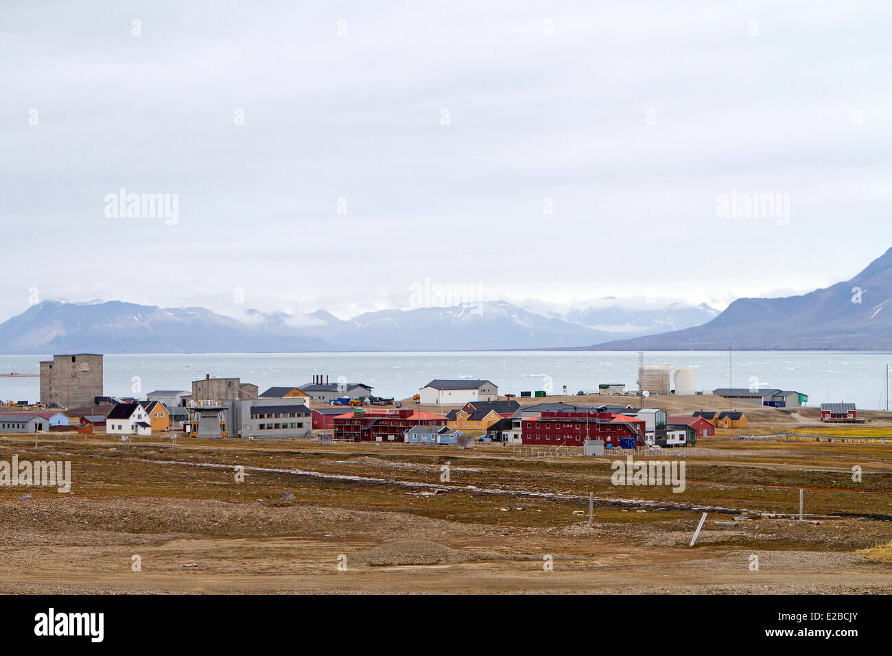 Norway, Svalbard, Spitsbergern, Ny Alesund, the most northern city in ...