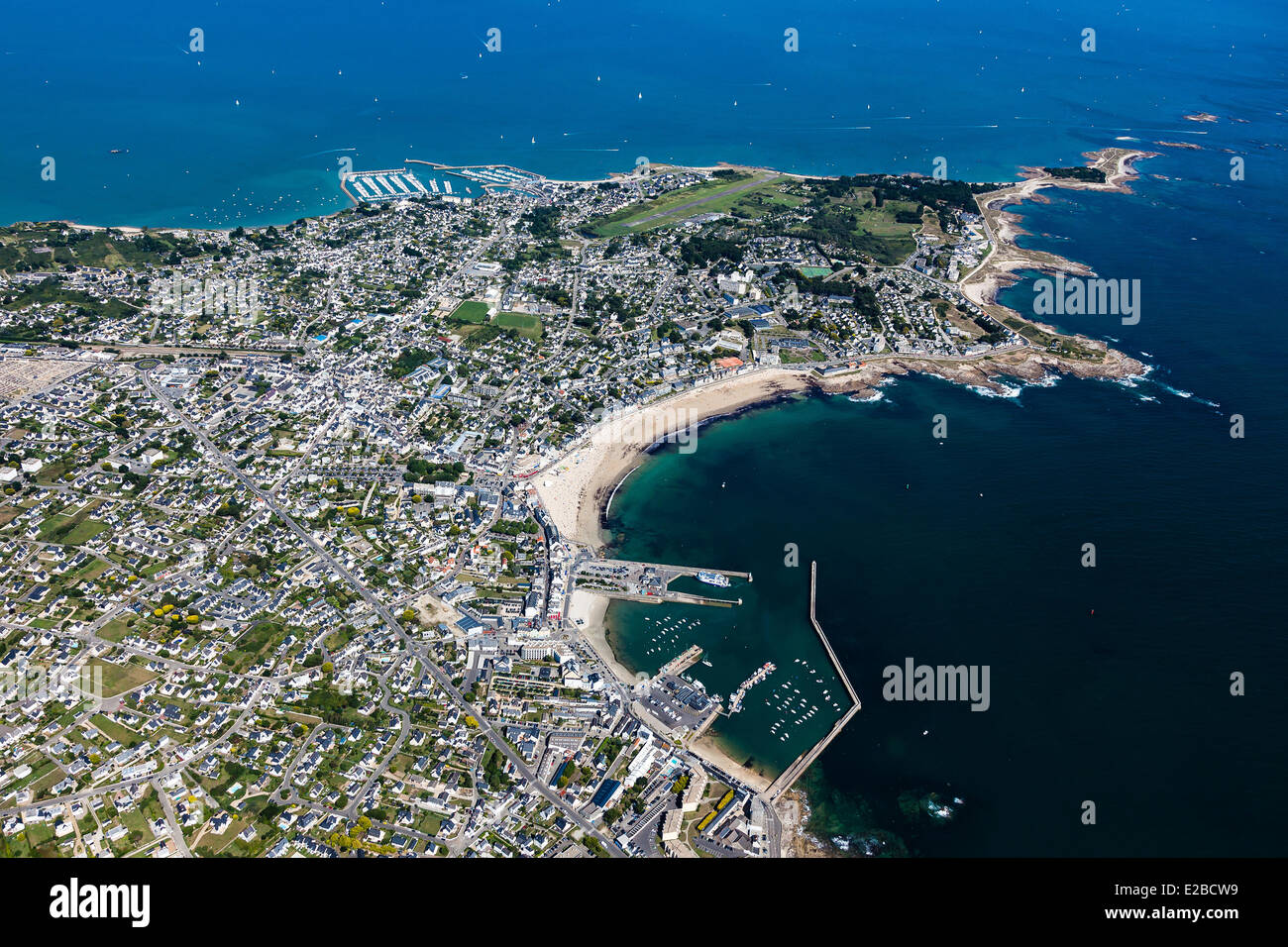 France, Morbihan, Quiberon, Cote Sauvage (the Wild Coast), Port Maria ...