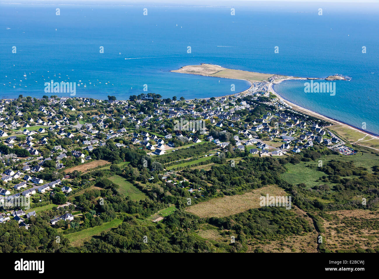 France, Morbihan, Presqu'ile de Rhuys, Sarzeau, Pointe de Penvins (aerial view Stock Photo - Alamy